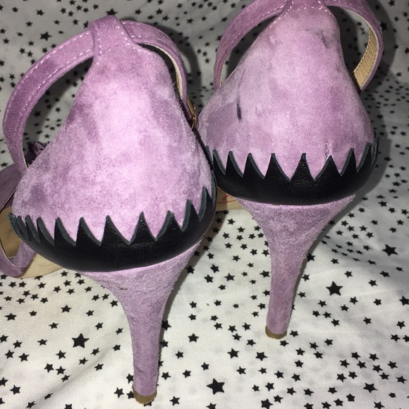 abel munoz | Shoes | Abel Muoz Lavender Suede Cutout Heels Sz 5 Italy | Poshmark